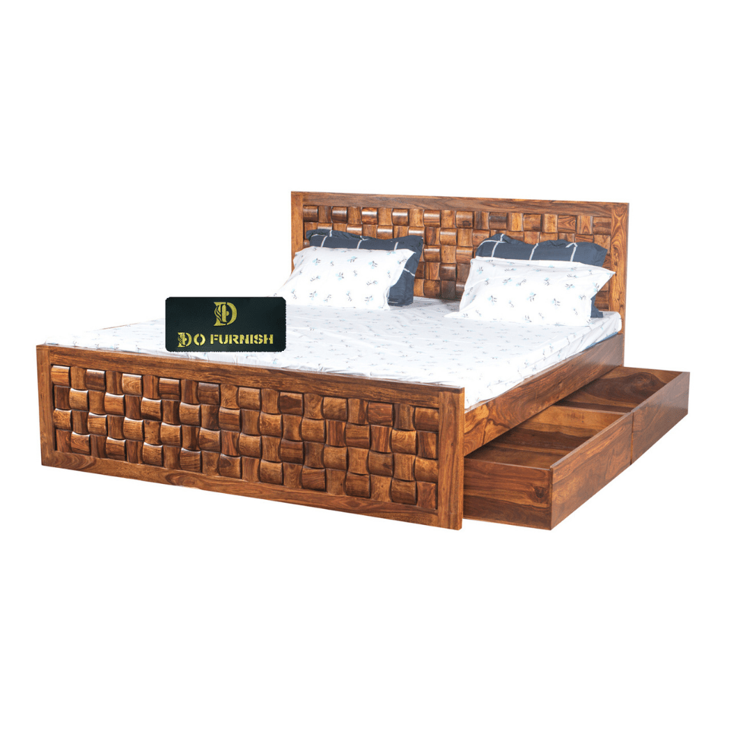 Nivar King size Bed with storage – Dofurnish